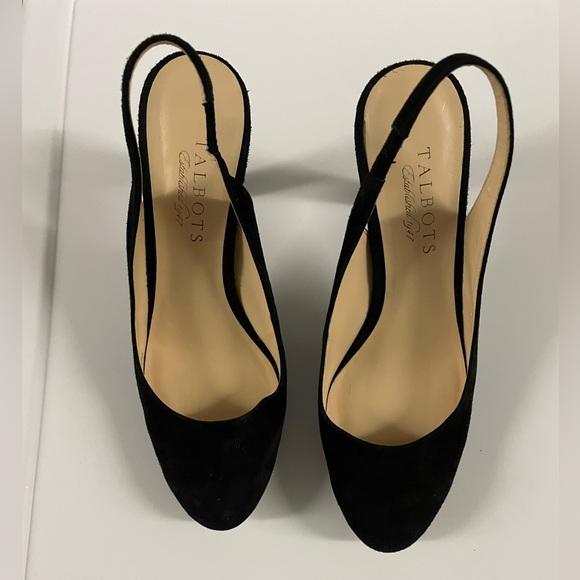 Talbots | Shoes | Talbots Black Suede Slingback Pumps | Poshmark